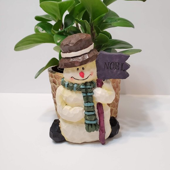 john henry | Holiday | Vintage Snowman Planter Christmas Plant Pot ...